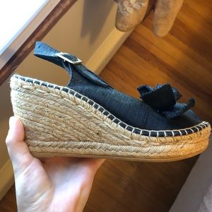 Andre Assous | Shoes | Andre Assous Black Wedge Heel Espadrilles | Poshmark